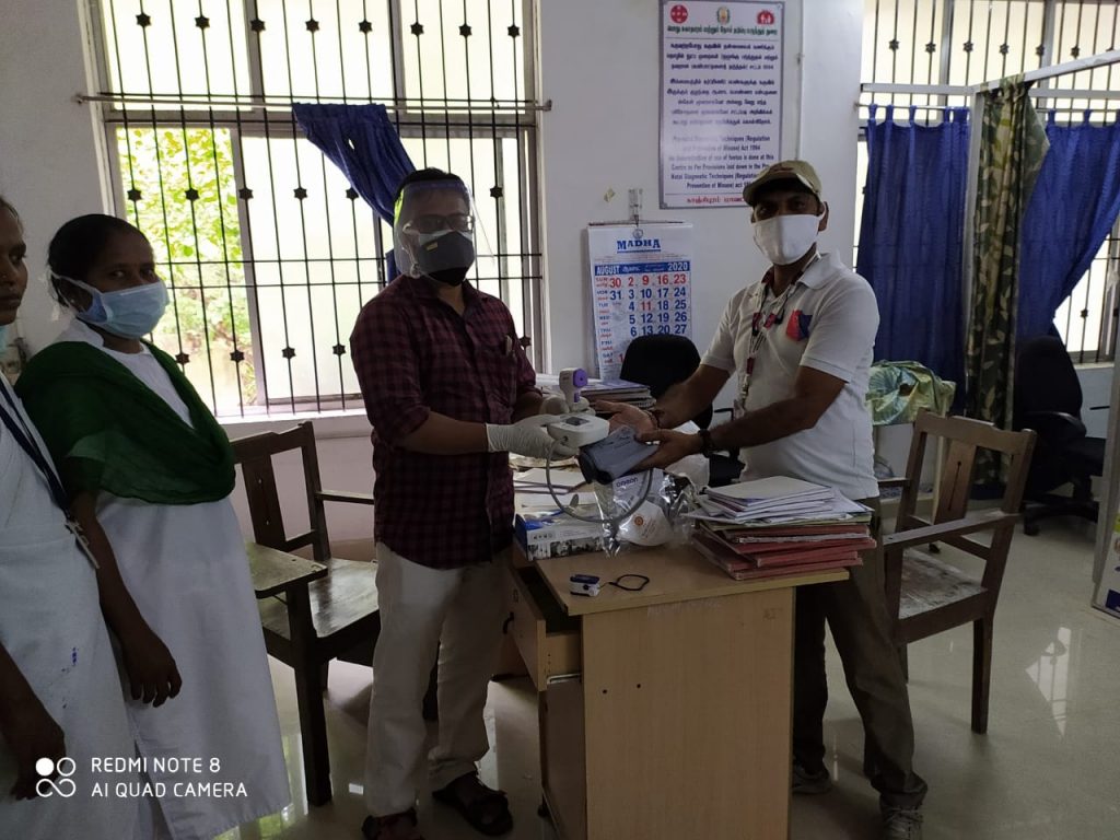 NCIB donating Medical Equipments to the government hospital. | NCIB Activities